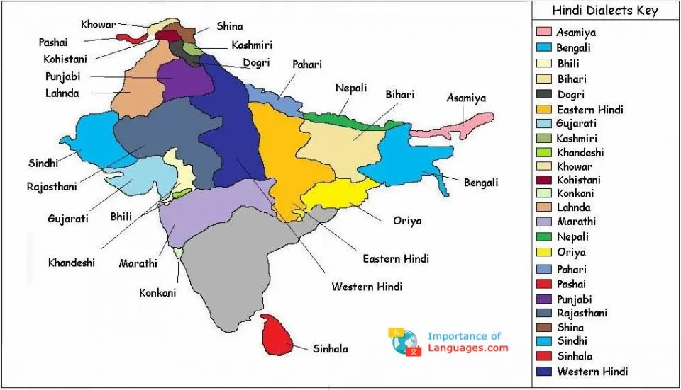 List of Different Hindi Language Dialects (+Map)